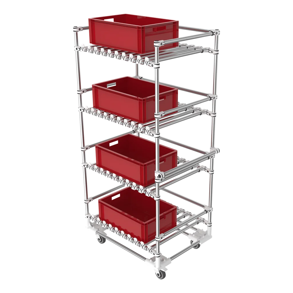 tubular trolley with front stop