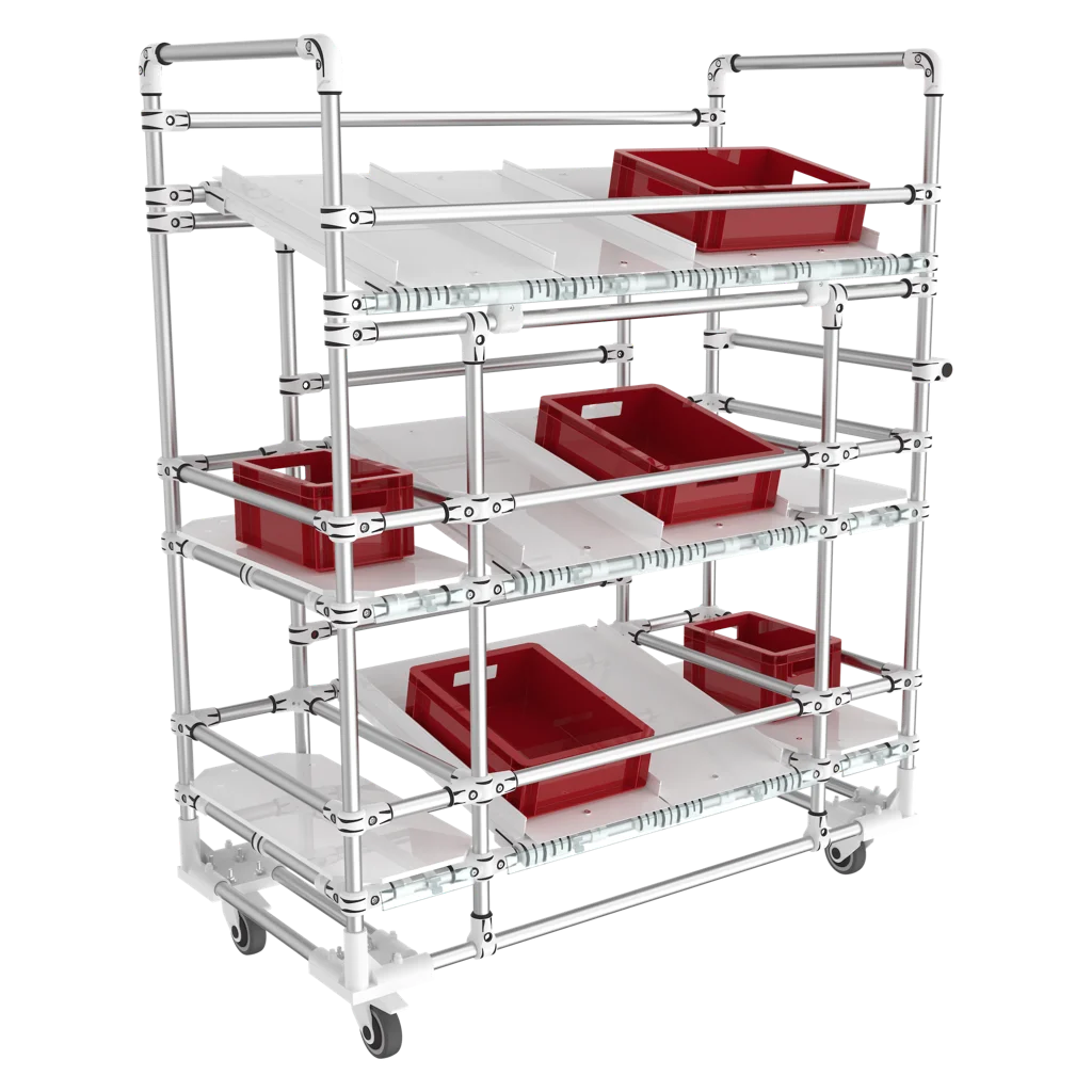 Custom stand with compartments