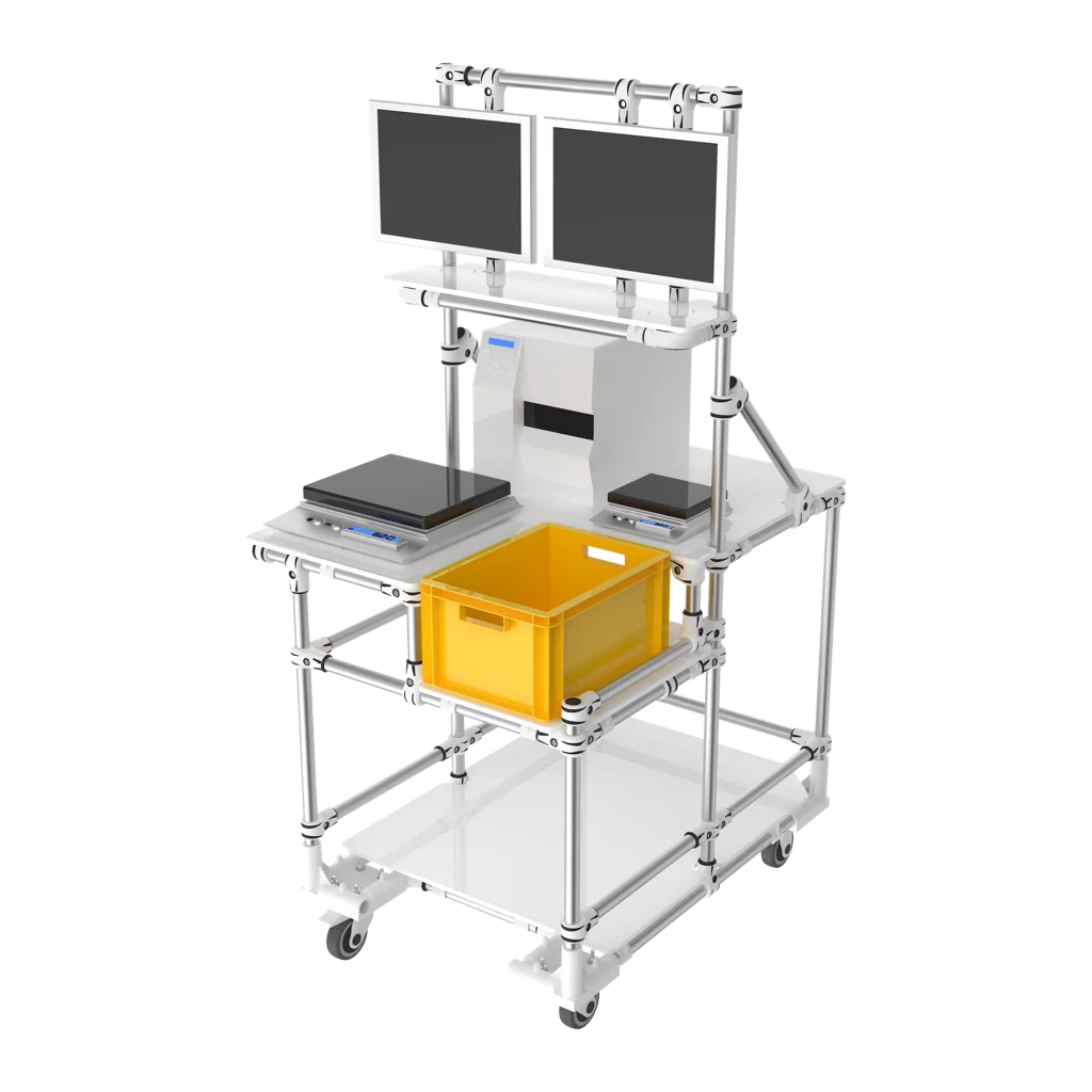 Custom control station with screen holders