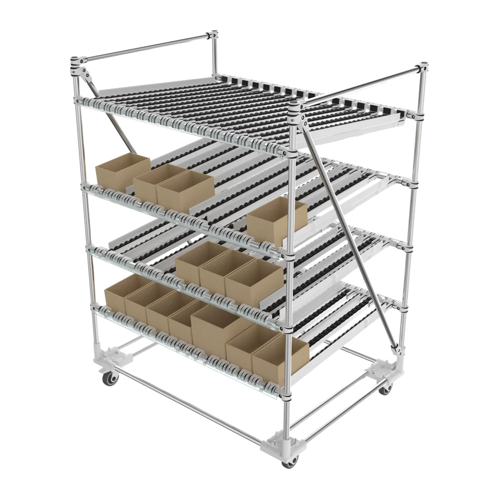 3 levels Live storage with empty return