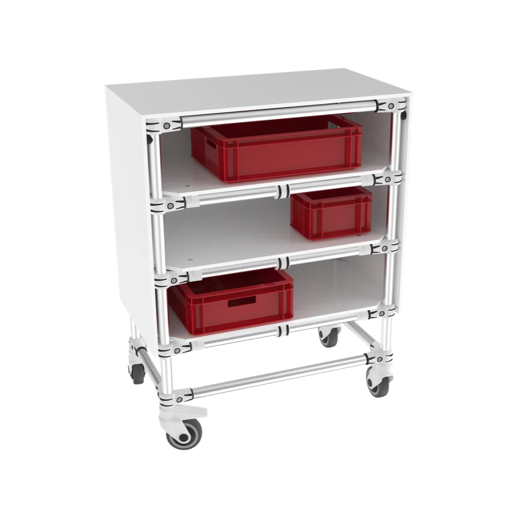 3 compartments trolley