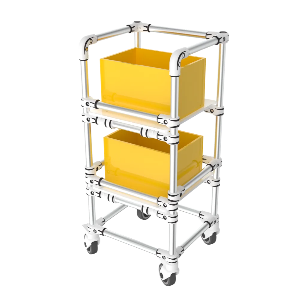 Compact trolley with stop bars