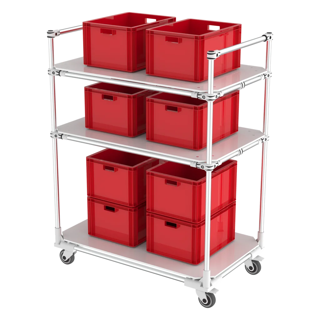 3 levels trolley