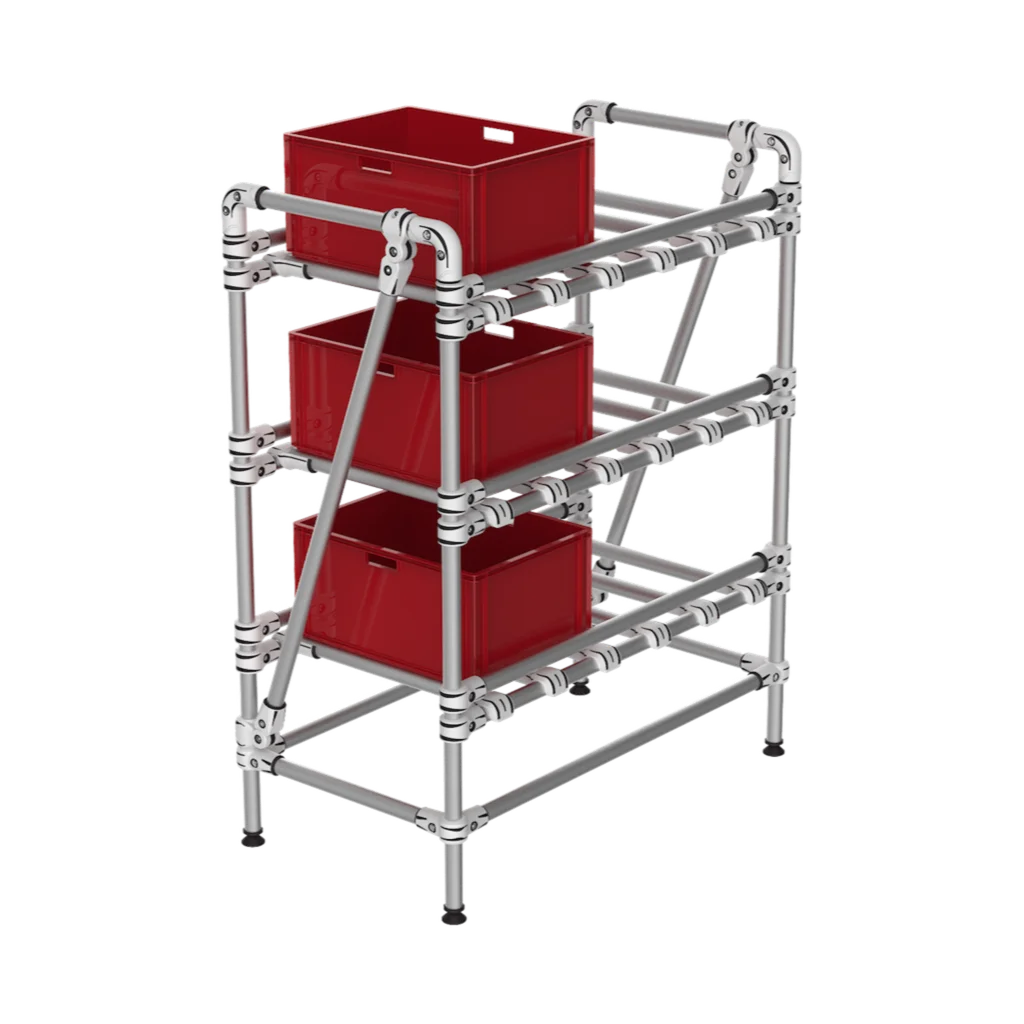 Box storage with flanges