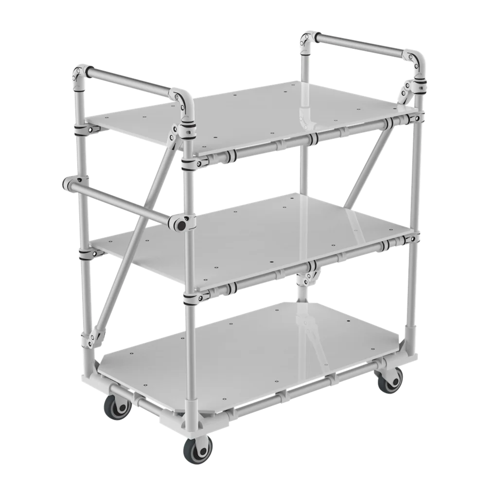 Mobile shelving cart