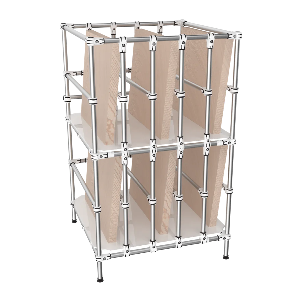 Vertical storage shelf