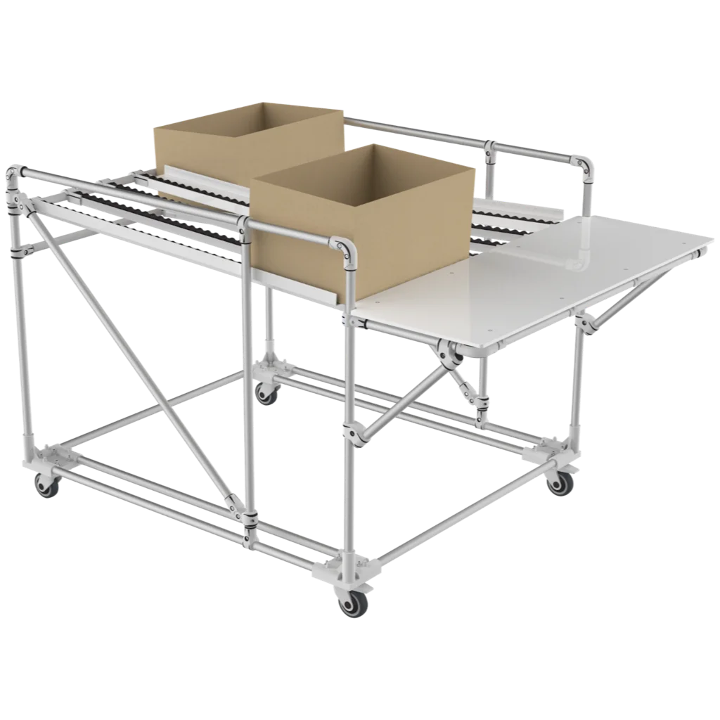 FIFO conveyor with table