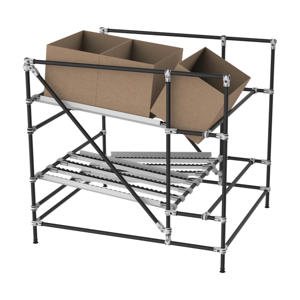 Tilt flow rack
