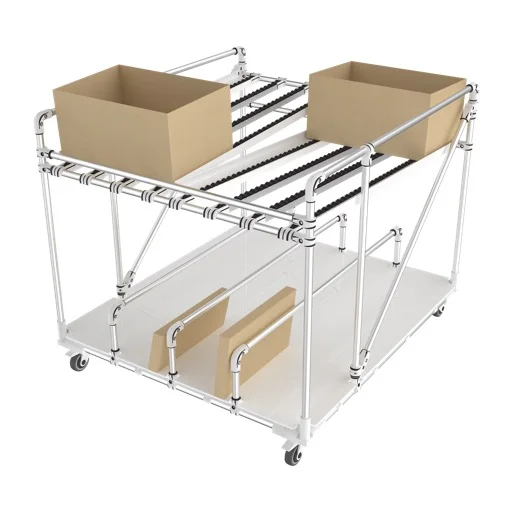 Production FIFO conveyor with go/return level