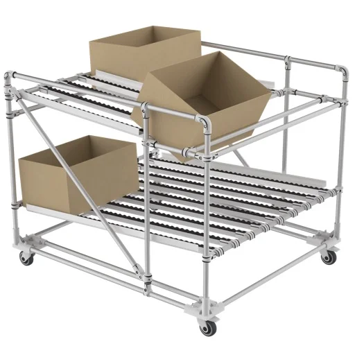 Production FIFO conveyor with go/return level